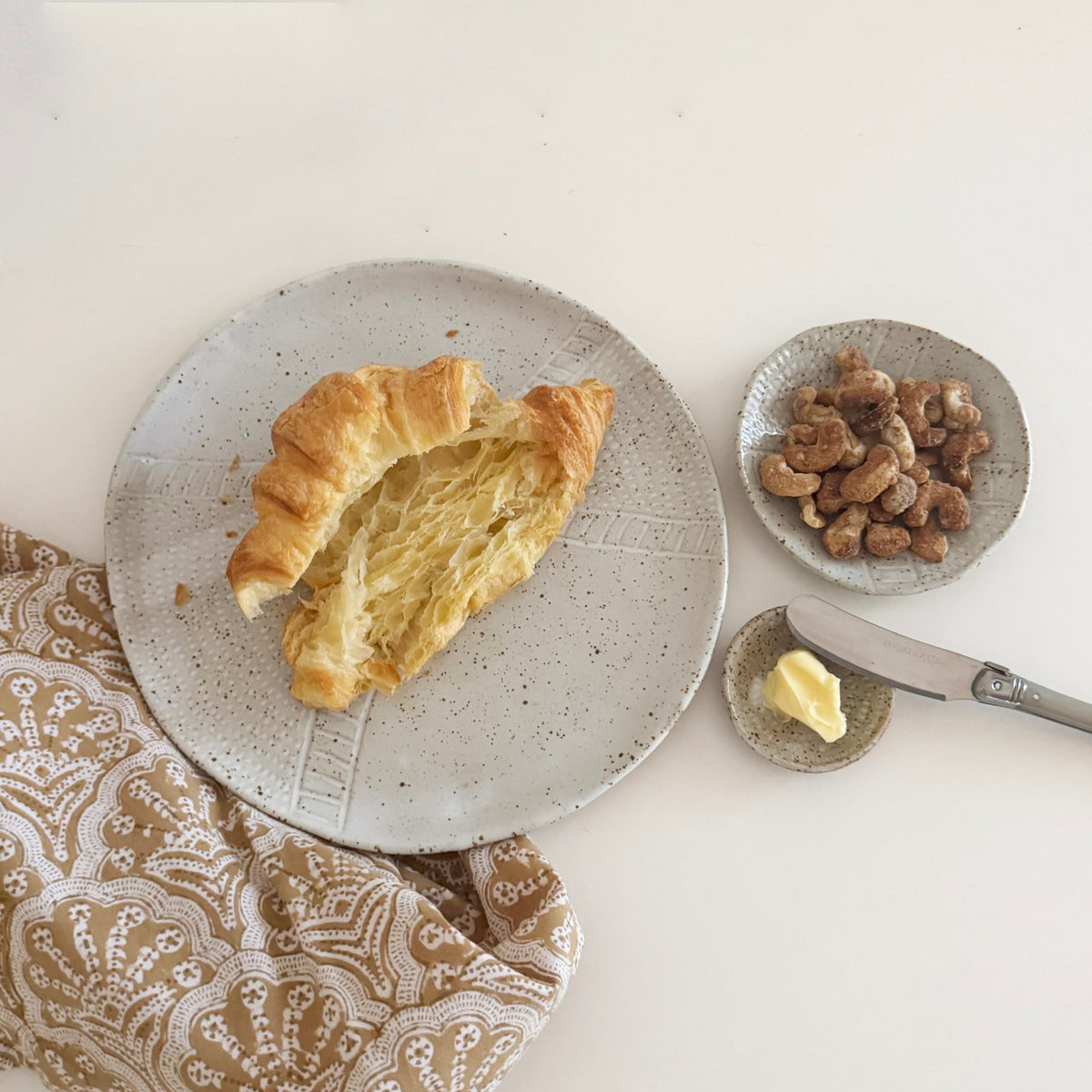 Ceramic Serving Plate and Two Dishes - Nest & Bird