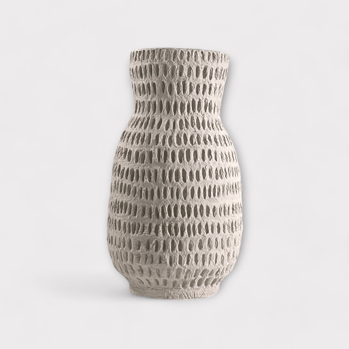 Cotton Stone Vase Long Stem - Soft Beige - Nest & Bird